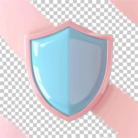 Premium Psd A Pink Shield With A Blue Shield On It With A Pink Ribbon Around It