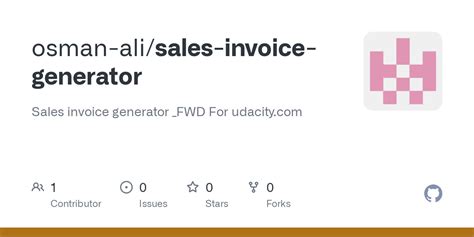 GitHub Osman Ali Sales Invoice Generator Sales Invoice Generator