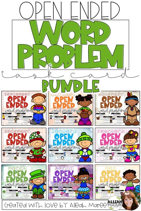 Grab This Bundle Of Open Ended Word Problems For Themed Problems For