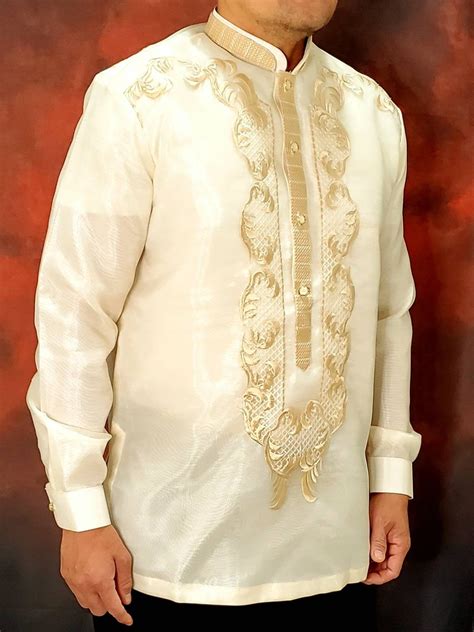 Barong Tagalog Arman3 With Inner Lining Placket Filipino Etsy