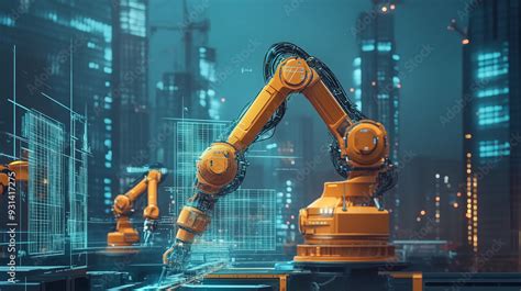 ai powered autonomous construction site with robots building