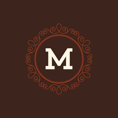 Flourishes Calligraphic Monogram Emblem Template 43328507 Vector Art At