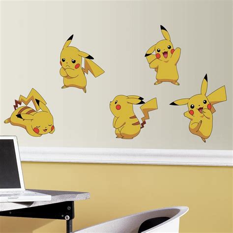 Pokemon Pikachu Peel And Stick Wall Decals Roommates Decor