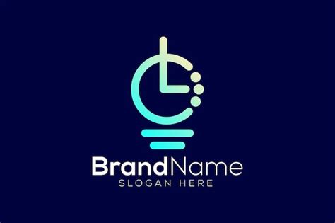 Premium Vector Creative And Minimalist Light Clock Icon Logo Design Template