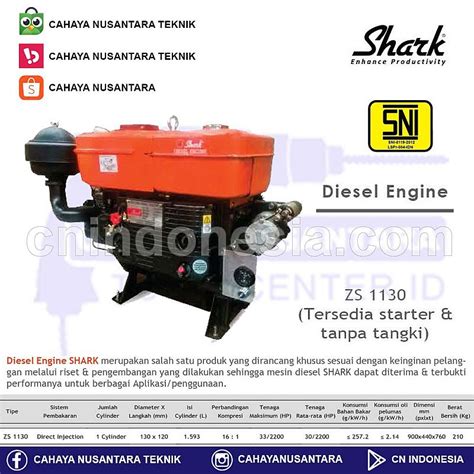Kompresor Shark Mesin Diesel Solar 30 Hp Zs 1130 Shark • Toko