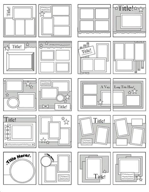 Scrapbook Layout Ideas Templates Scrapbook Templates Printable