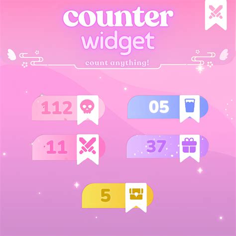 Counter Widget Animated Counter Customizable Colors Subathon