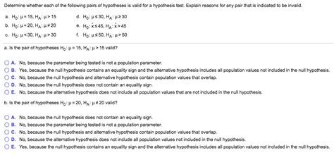 Solved Determine Whether Each Of The Following Pairs Of