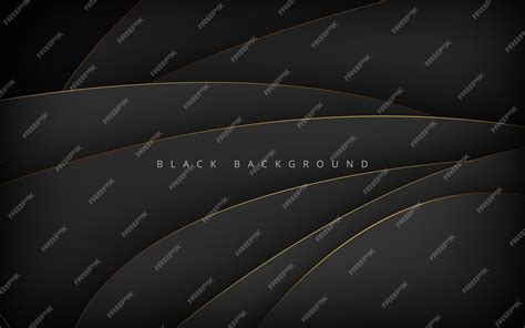 Premium Vector Abstract Black Golden Line Curve Overlap Layers Background Eps10 Vector