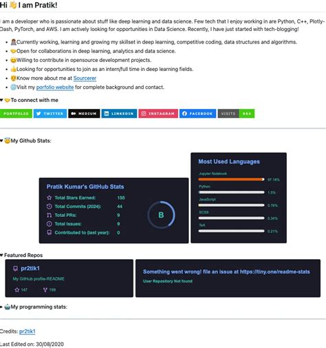 Github Profile Template Get Awsome Github Profile Readme Templates