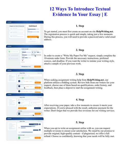 12 Ways To Introduce Textual Evidence In Your Essay E Pdf