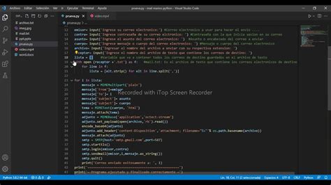 Envio De Correo Electr Nico A M Ltiples Cuentas Adjuntando Cualquier Archivo Desde Python Youtube
