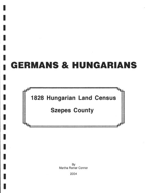 Germans And Hungarians 1828 Land Census Vol 23 Pdf Cattle Hungarians