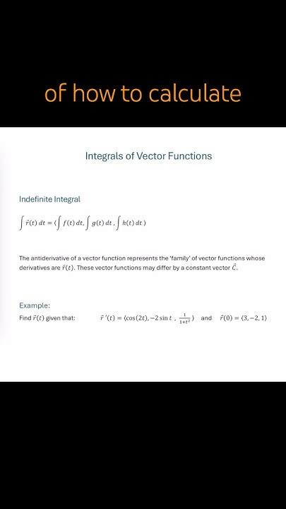 Example Find Antiderivative Vector With Given Initial Conditions