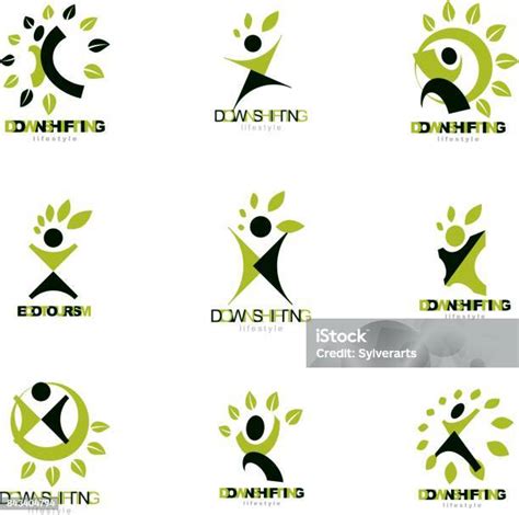 벡터 일러스트 레이 션을 제기 손으로 행복 추상적인 인간의 컬렉션입니다 다운 개념 그래픽 아이콘입니다 개성 개념에 대한 스톡 벡터 아트 및 기타 이미지 Istock