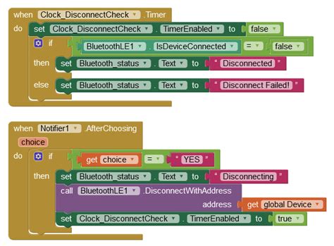 BLE Disconnect Is Not Working Properly Extensions MIT App Inventor