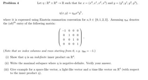Solved Problem 4 Let ηr4×r4→r Such That For Xx0x1x2x3