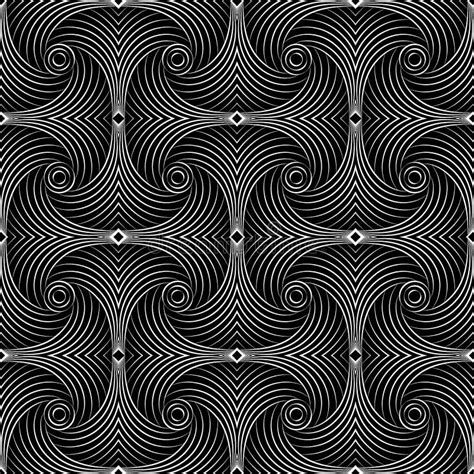 Abstract Vector Seamless Pattern Geometric Curve Elements Stock Vector Illustration Of