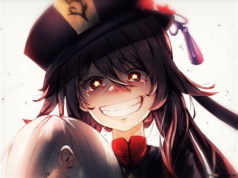 Crazy Anime Girl Hu Tao Ganshin Impact 4k Wallpaper Download