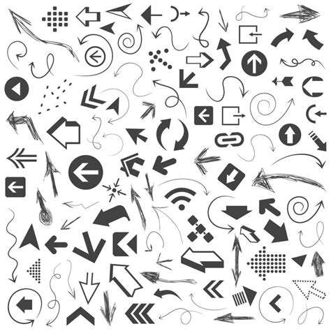 Conjunto De ícones De Uma Seta Para A Internet De Design 17064736 Vetor