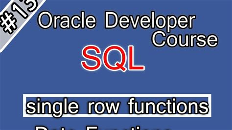 013 oracle sql arabic course single row functions date functions