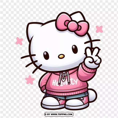 Hello Kitty Peace Sign Toppng Hello Kitty Imagenes Cosas De Hello Kitty Papel Pintado De