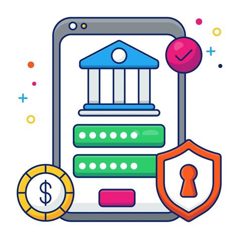 Bank Building Inside Smartphone Icon Of Secure Mobile Banking 34462552 Vector Art At Vecteezy