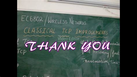 Ec6802 Wireless Networks Classical Tcp Improvements Iv Ece A Dr Ngp It Kmch Youtube