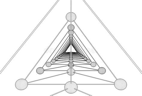 Tetrahedron Dna Molecule Structure Vector Stock Vector Illustration
