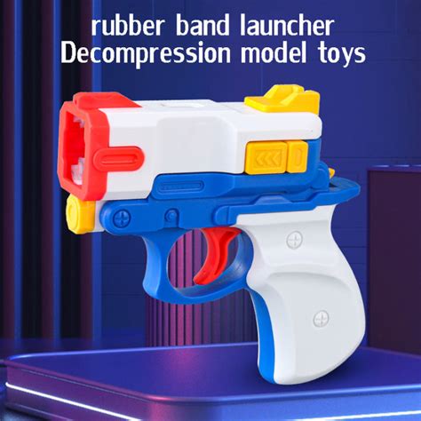 2024 New Model Carrot Rubber Band Gun Toy Repeater Gun Model Mini