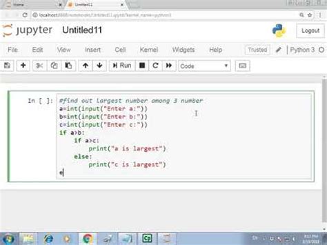 Largest Number Among 3 Numbers Using Nested If In Python YouTube