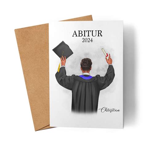 Kiddle Design Abitur Karte Personalisiert Junge Glückwunschkarte zum