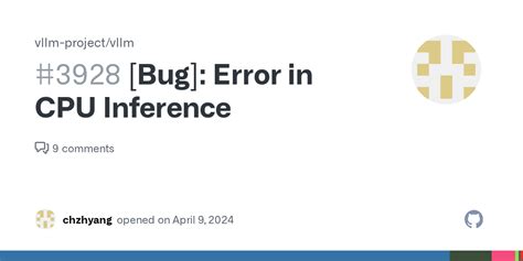 Bug Error In Cpu Inference · Issue 3928 · Vllm Projectvllm · Github