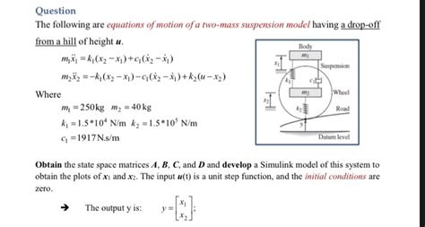 Solved Obtain State Space Model And Show State Space Chegg Com
