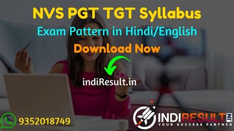 Nvs Pgt Tgt Syllabus 2022 Pdf Download In Hindienglish Latest Exam Pattern