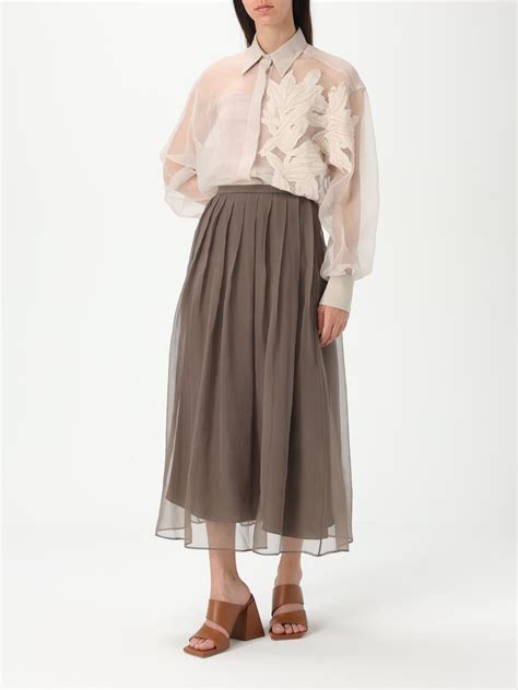 Brunello Cucinelli Skirt Woman Brown Brunello Cucinelli Skirt