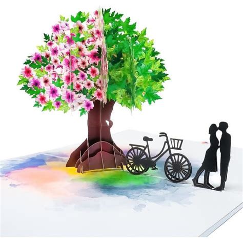 LIMAH Carte de vœux Pop Up 3D Quatre saisons carte de vœux de