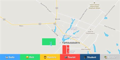 Yamoussoukro Neighborhood Map