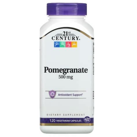 21st Century Pomegranate 500 Mg 120 Vegetarian Capsules 120 Count