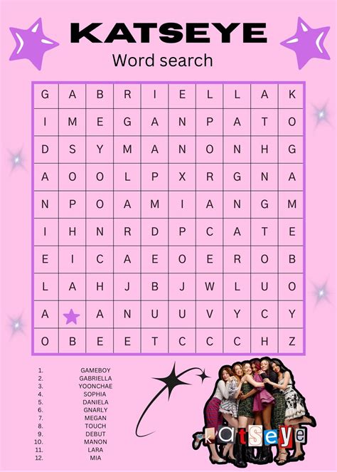 Katseye Word Search Printable Pdf File Etsy