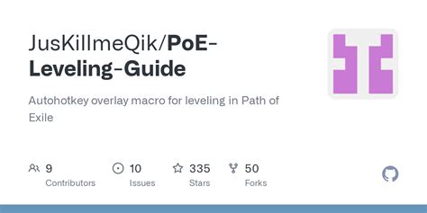 PoE Leveling Guide LevelingGuide Ahk At Master JusKillmeQik PoE Leveling Guide GitHub