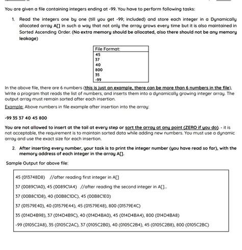 Solved You Are Given A File Containing Integers Ending At