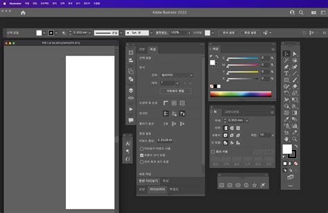 Adobe 일러스트레이터작업화면상단메뉴 윈도우