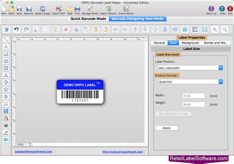 Mac Barcode Label Software Corporate Edition Screenshots