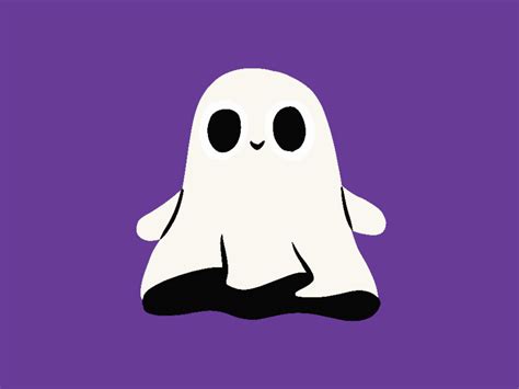 Ghost By Mishax On Dribbble Ghost Cartoon Halloween  Motion Design Animation