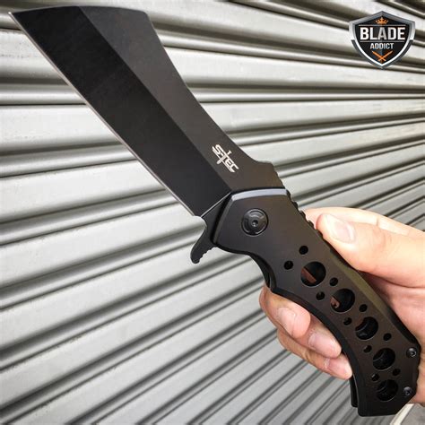 10 Huge Cleaver Ball Bearing Assisted Folding Open Pocket Razor Knife