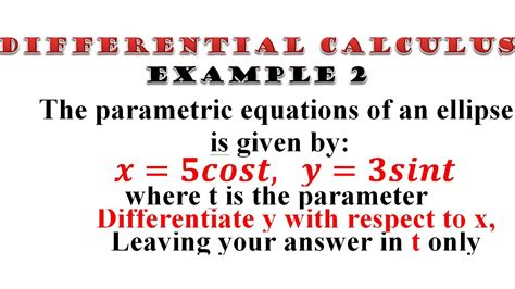 Parametric Differentiation Youtube