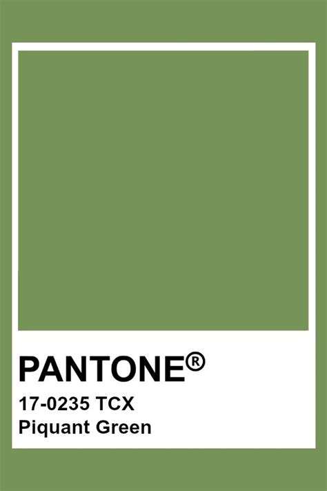 PANTONE 17 0235 TCX Piquant Green Pantone Color Pantone Palette