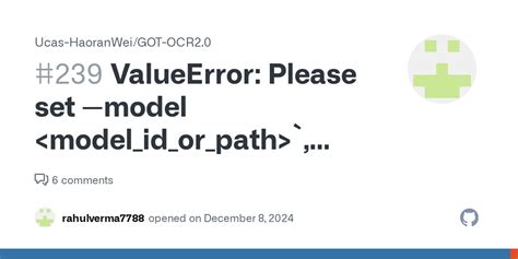 Valueerror Please Set Model ` Model None · Issue 239 · Ucas