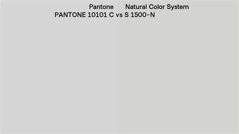 Pantone 10101 C Vs Natural Color System S 1500 N Side By Side Comparison
